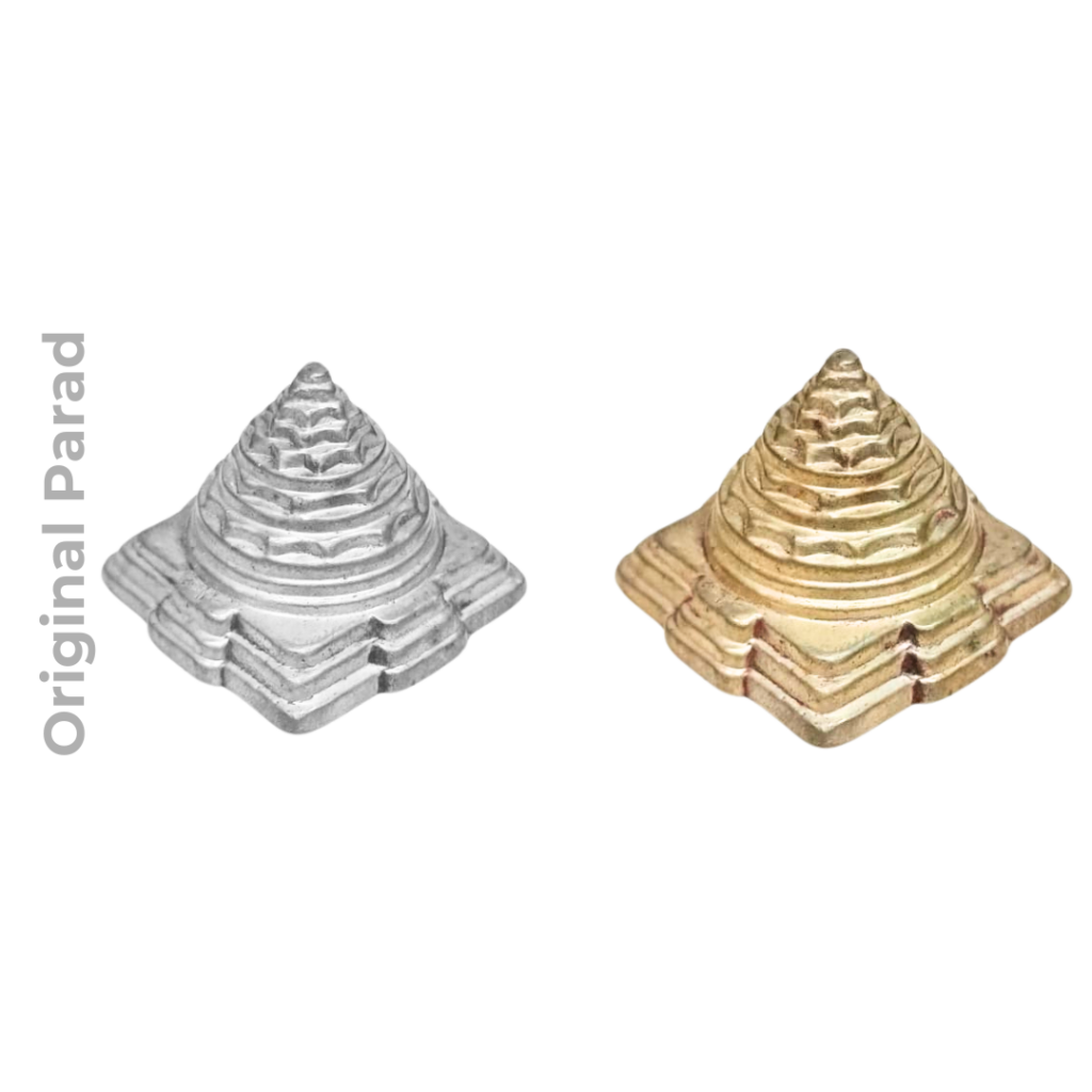 Original Parad Meru Shree Yantra (Golden) / Mercury Shri Meru Yantra in ...